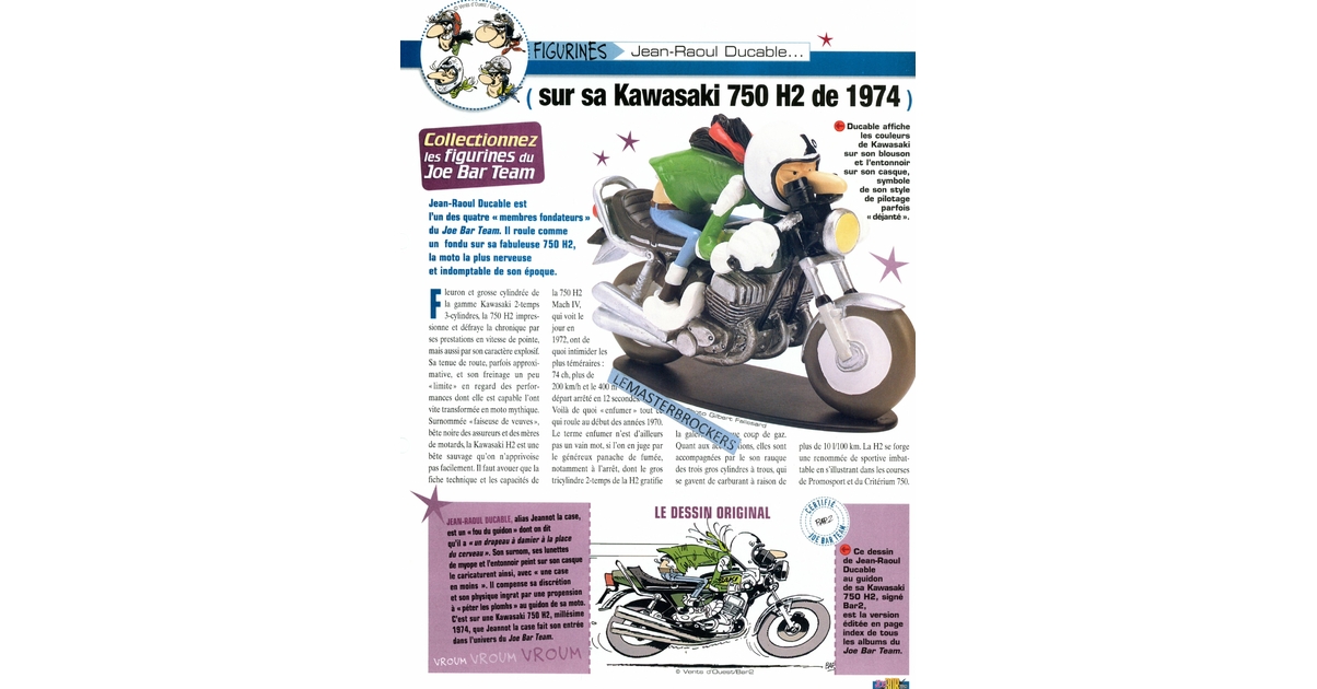 KAWASAKI 750 H2 1974 JOE BAR TEAM JEAN-RAOUL DUCABLE - FICHE MOTO - FICHES MOTO/FICHES MOTO ...